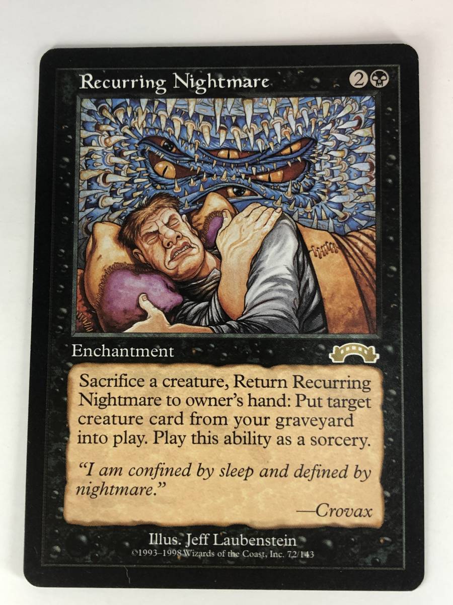 MTG/マジックザギャザリング/Magic The Gathering繰り返す悪夢/Recurring Nightmare 英語1枚(黒 ...