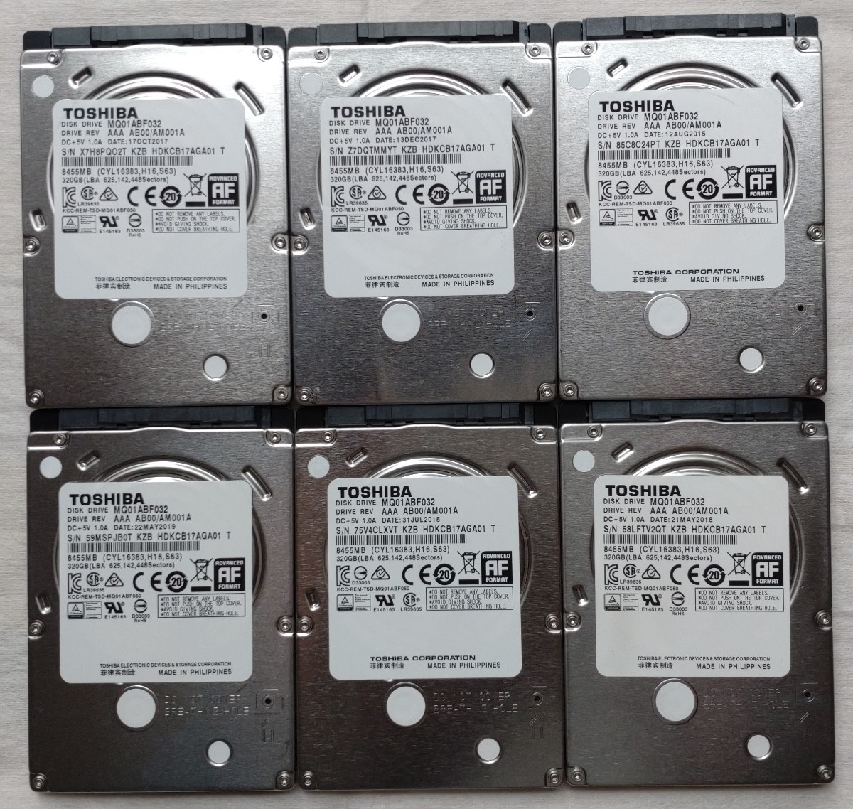 東芝 2.5型 HDD SATA 320G MQ01ABF032 6個セット(300GB～)｜売買されたオークション情報、yahooの商品情報 ...