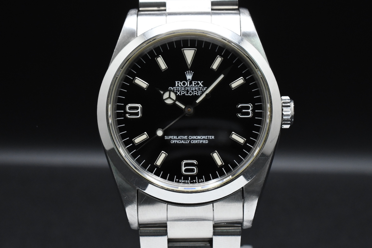 ROLEX EXPLORER I Ref.14270 Cal:3000 1990年 2001年製 ロレックス エクスプローラーI 自動巻き S番 メンズ腕時計 化粧箱/保証書付 17149 ...