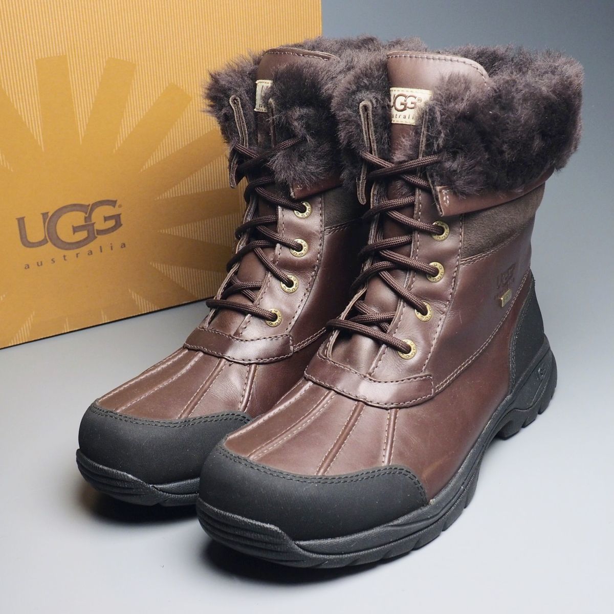 GO5217//アグ/UGG 5521/ブッテ/BUTTE/ファーライニング/ロールトップ/レースアップブーツ/ウィンターブーツ/レザーブーツ ...