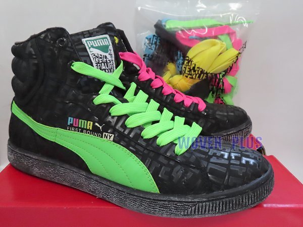 28cm PUMA ALIFE FIRST ROUND 345556-01 BLACK/FLUO PINK/FLUO YELLOW エーライフ ...