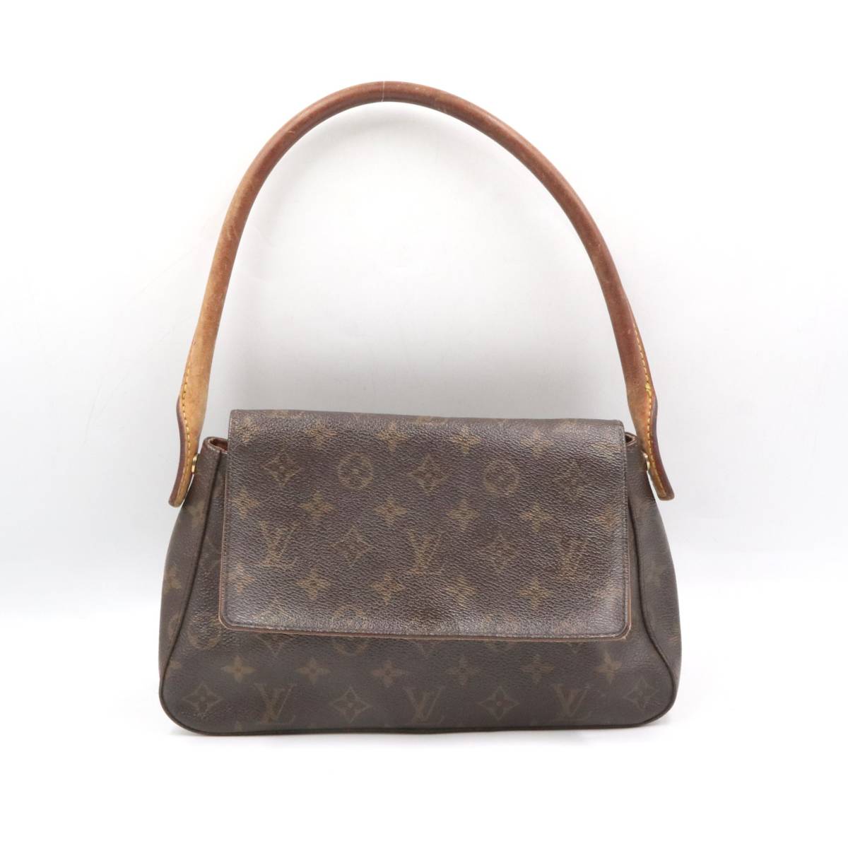 LOUIS VUITTON ルイヴィトン M51147 モノグラム ミニルーピング ワンショルダーバッグ 肩掛けかばん レディース ブラウン系 ...