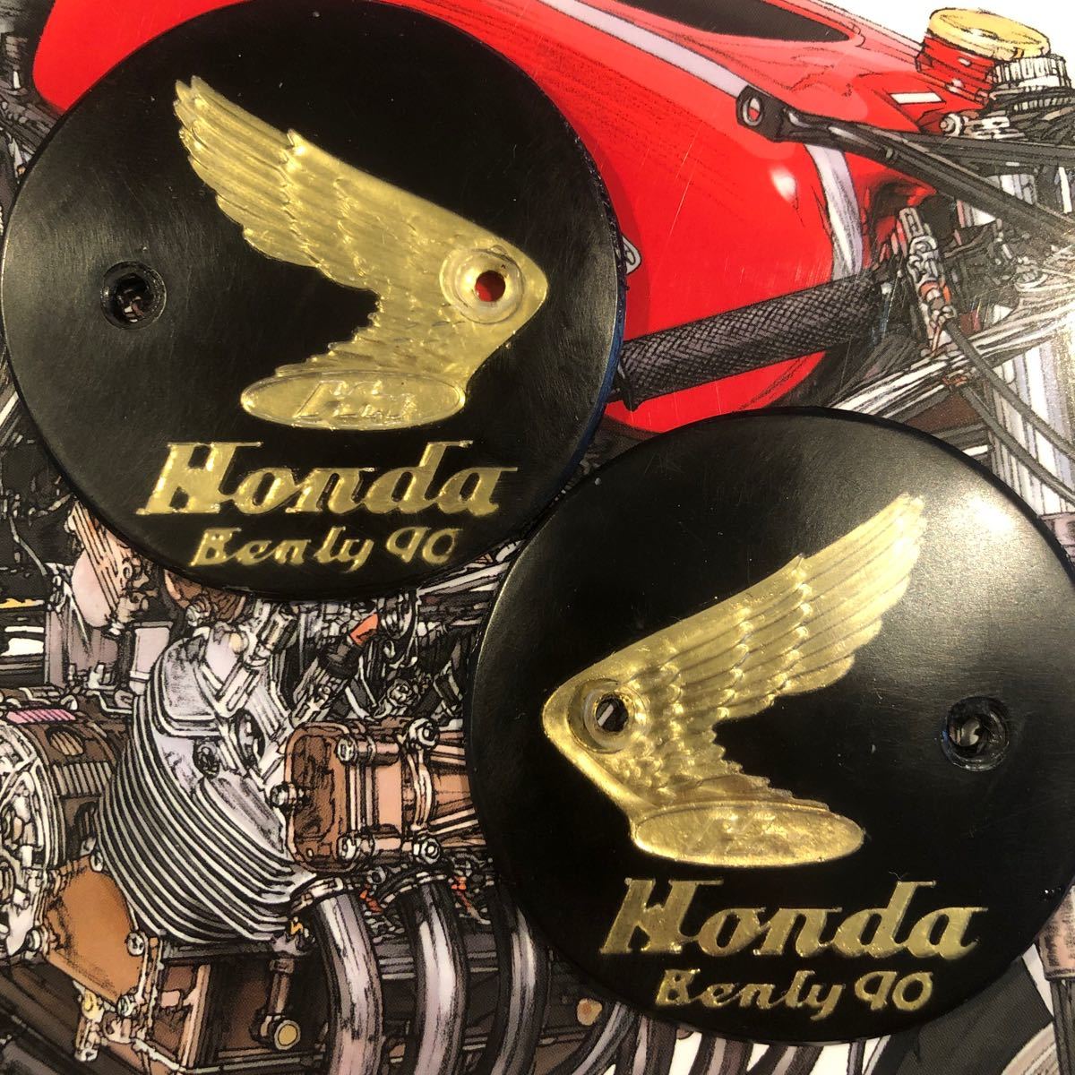 ホンダ CS90バッジ C92 CS92 C92 C72 CR71検CB92 C100 CR93 CR110 RSC ゴールド エンブレム(ホンダ用)｜売買されたオークション情報、yahooの ...