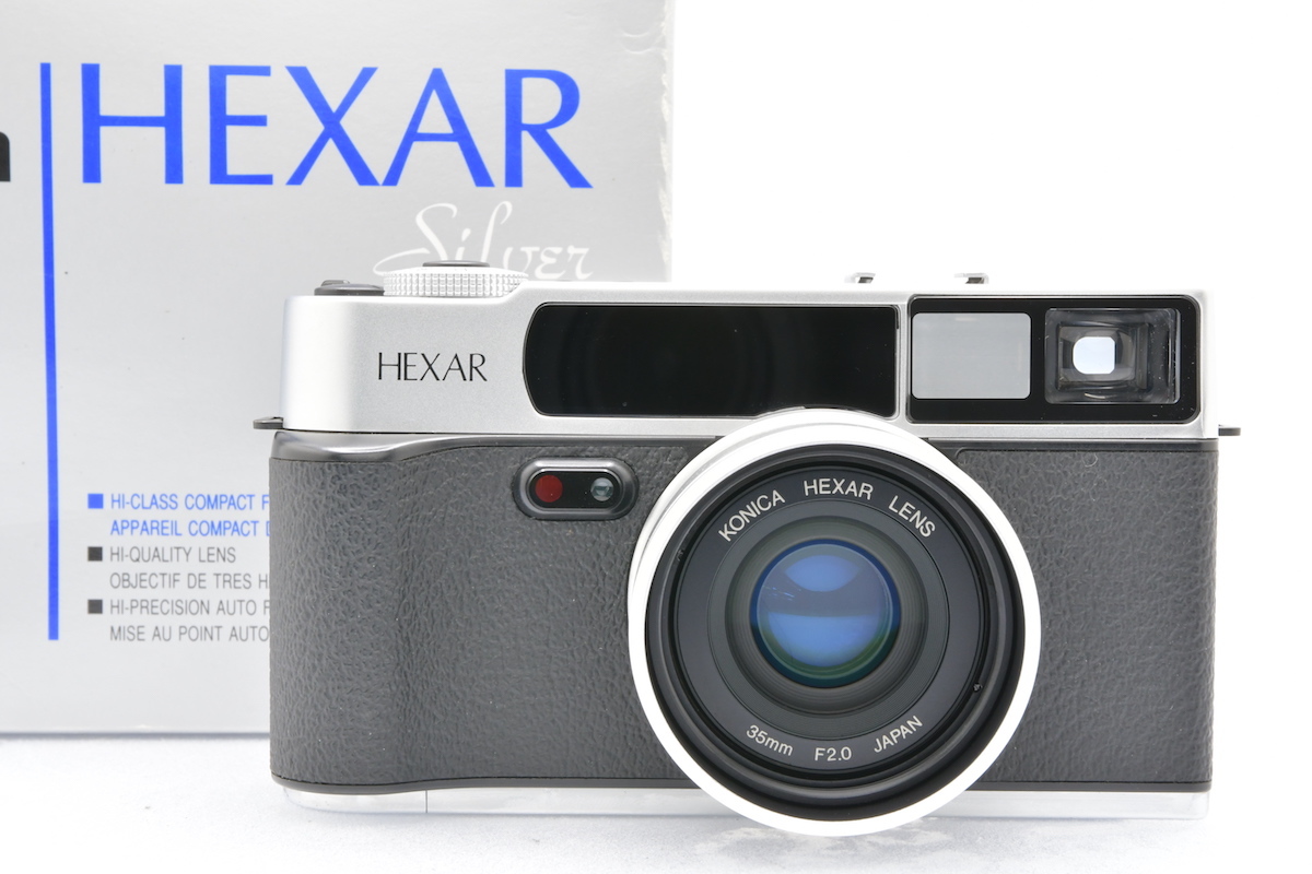 Konica HEXAR Silver / HEXAR LENS 35mm F2.0 コニカ AFコンパクトフィルムカメラ 箱付(コンパクトカメラ)｜売買されたオークション情報、yahooの ...