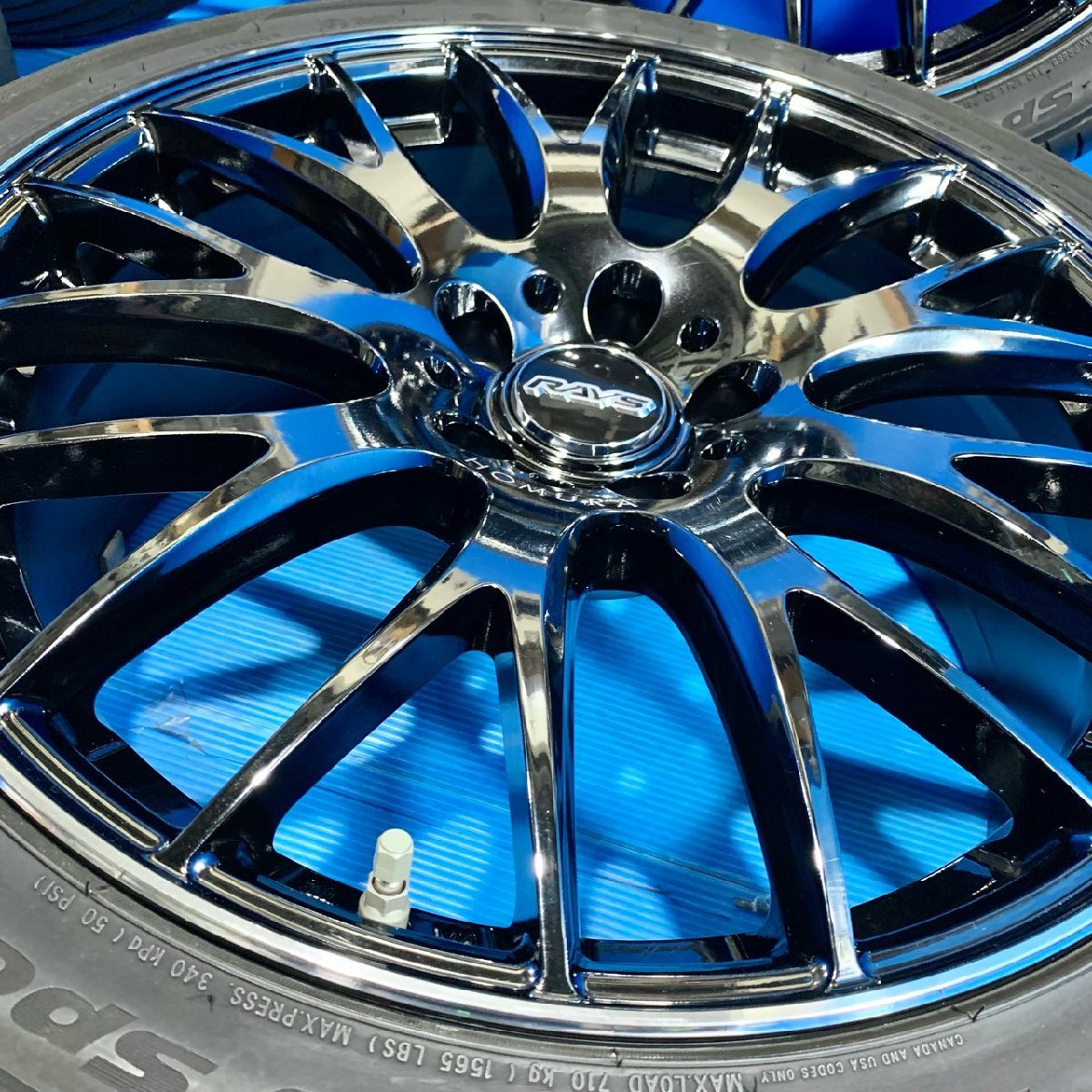 RAYS レイズ HOMURA ホムラ 2X9 JET BLACK EDITIONⅢ 8.0J +45 5H PCD114.3 TOYO 235/40R19 クラウン マジェスタ レクサスGS ...