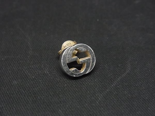 1円 GUCCI グッチ インターロッキングG SV925 片耳のみ ピアス アクセサリー レディース メンズ シルバー系 AX1605 ...