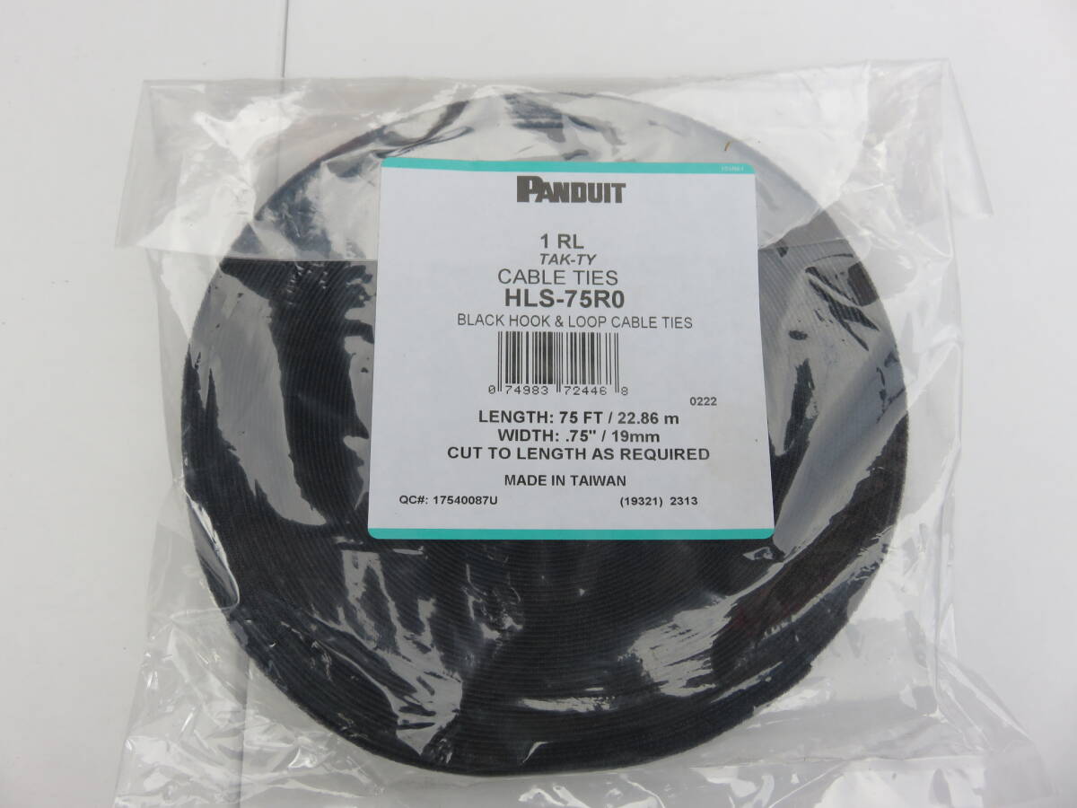 Panduit パンドウィット ベルクロ ケーブルタイ CABLE TIES HLS-75R0 ケーブル捕縛 ケーブル束ね(ケーブル、コネクタ ...