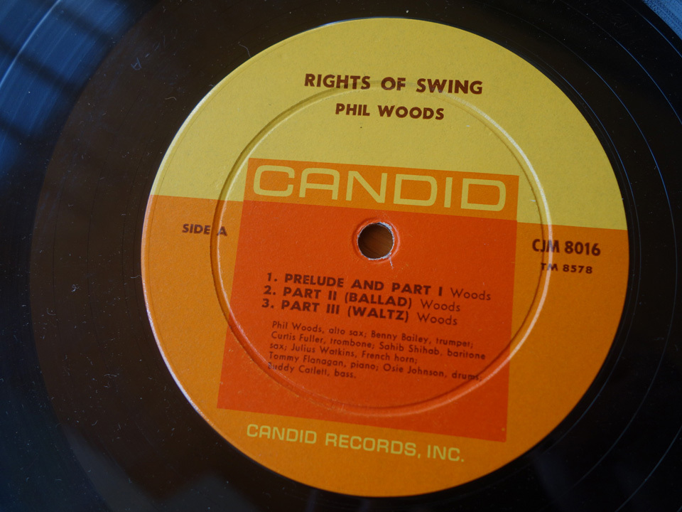 米ORIGINAL MONO 美盤 Phil Woods Rights of Swing CANDID 8106 Curtis Fuller ...