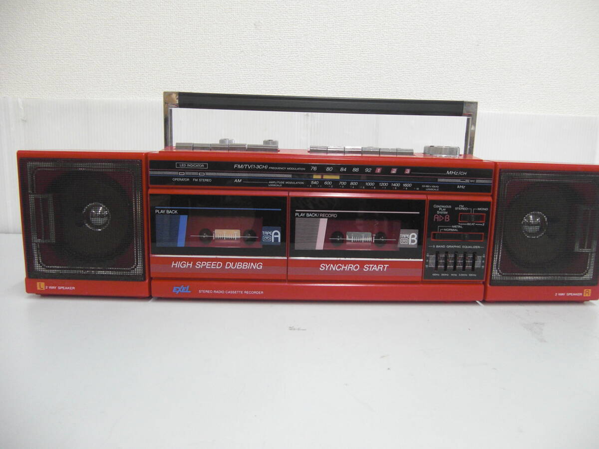 MR3586 EXELレトロラジカセ SR-5000 赤(ラジカセ)｜売買されたオークション情報、yahooの商品情報をアーカイブ公開 - オークファン（aucfan.com）