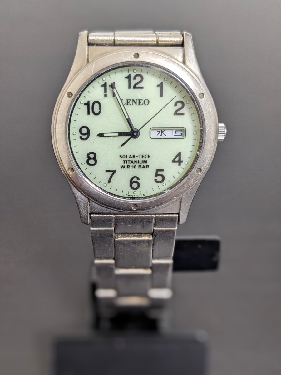 稼働品 LENEO 腕時計 ソーラーウォッチ チタンバンド LEM004-LT1M メンズ(その他)｜売買されたオークション情報、yahooの ...