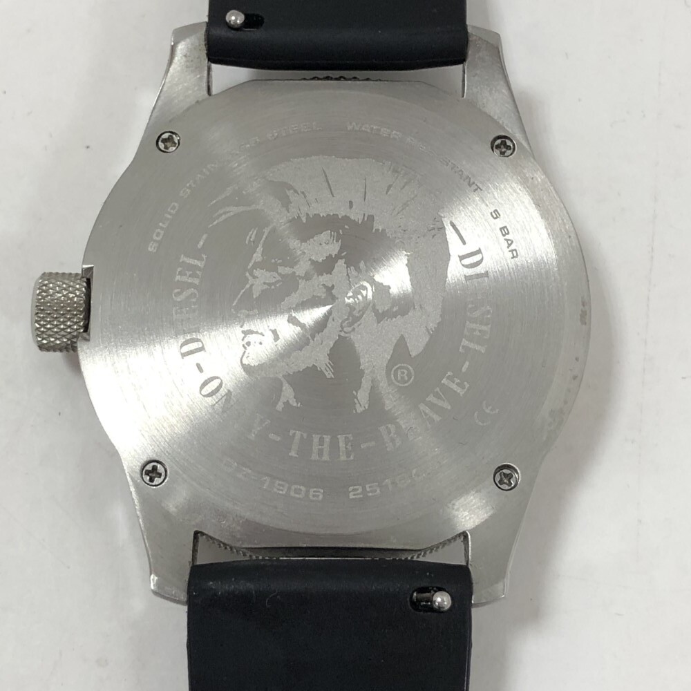 07w6544 1円~ ディーゼル DIESEL DZ-1906 腕時計 アナログ 箱あり 稼働品 ブラック シルバー 品(男性用)｜売買され ...