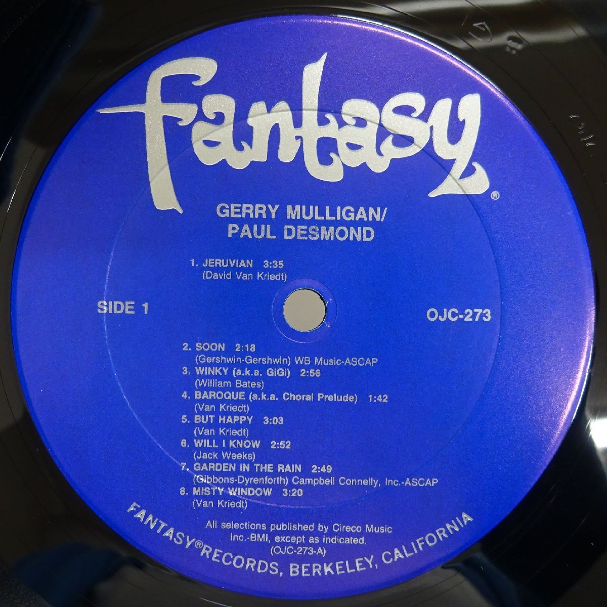 10034353; US盤/Fantasy Gerry Mulligan / Chet Baker Chico Hamilton Paul ...