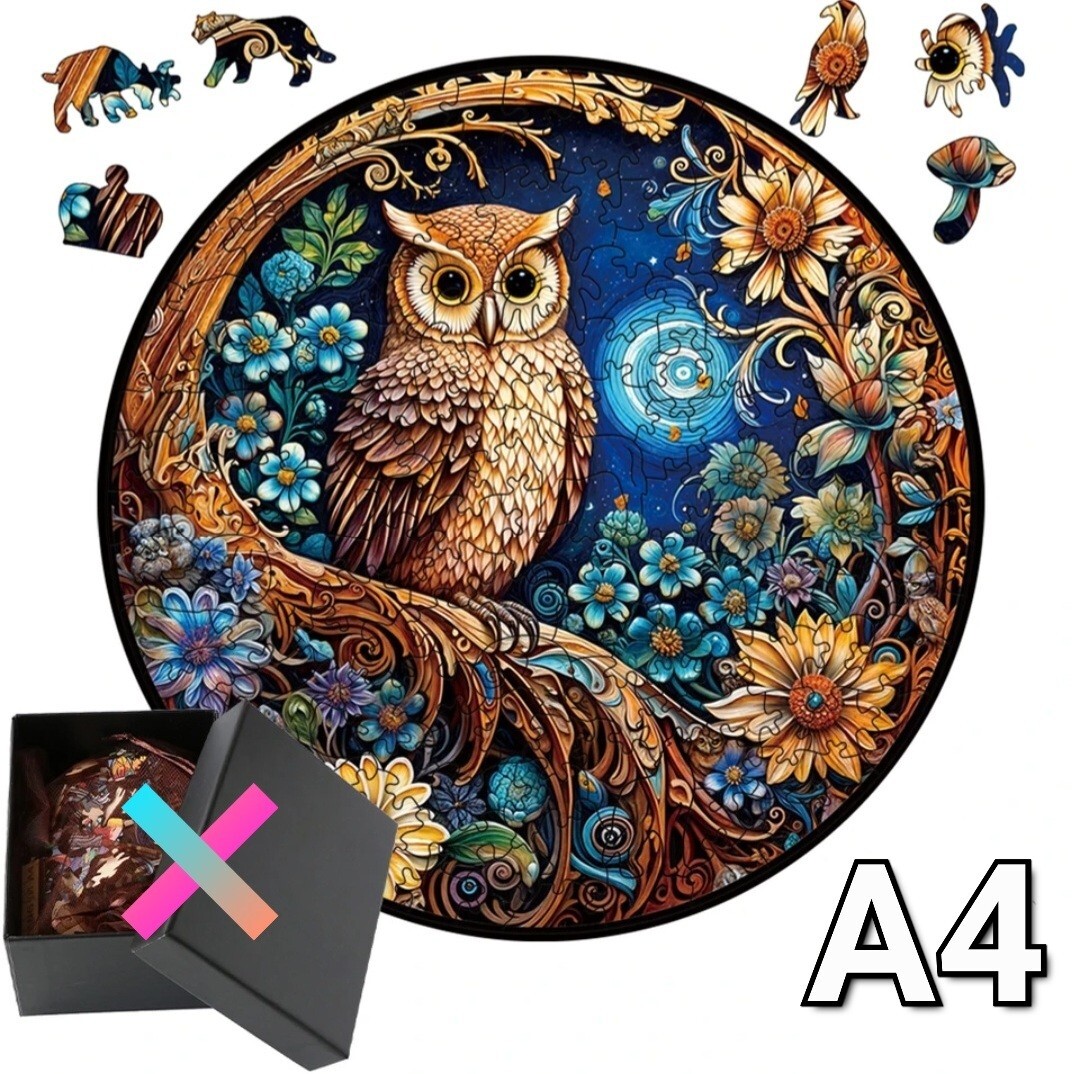 3D木製パズル フクロウと青い花 A4サイズ 鳥の雑貨 HANAKO(ジグソーパズル)｜売買されたオークション情報、yahooの商品情報をアーカイブ公開 - オークファン（aucfan.com）