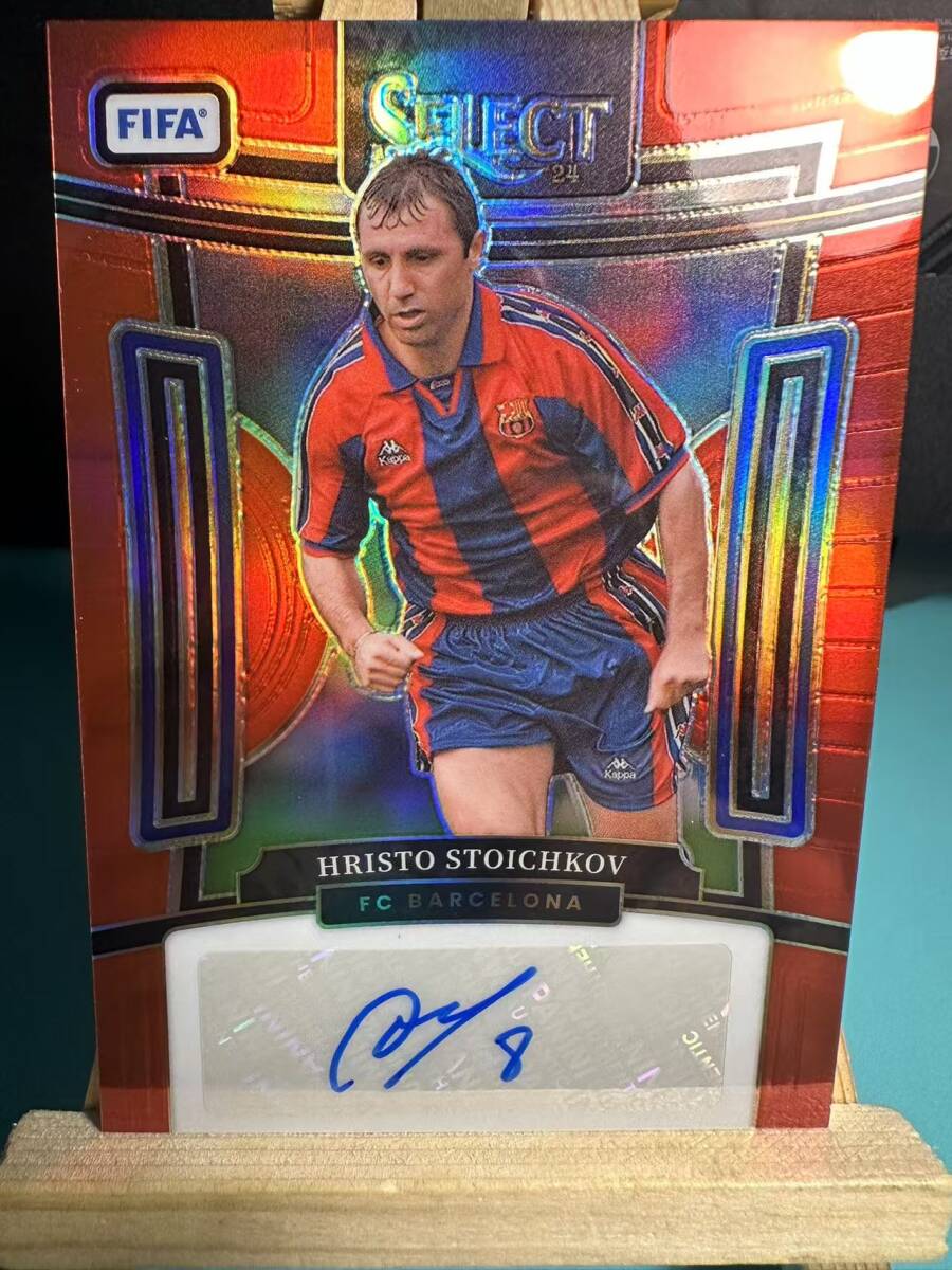 A346:2023-24 Panini Select FIFA Hristo Stoichkov Auto Barcelona 直筆サイン ...