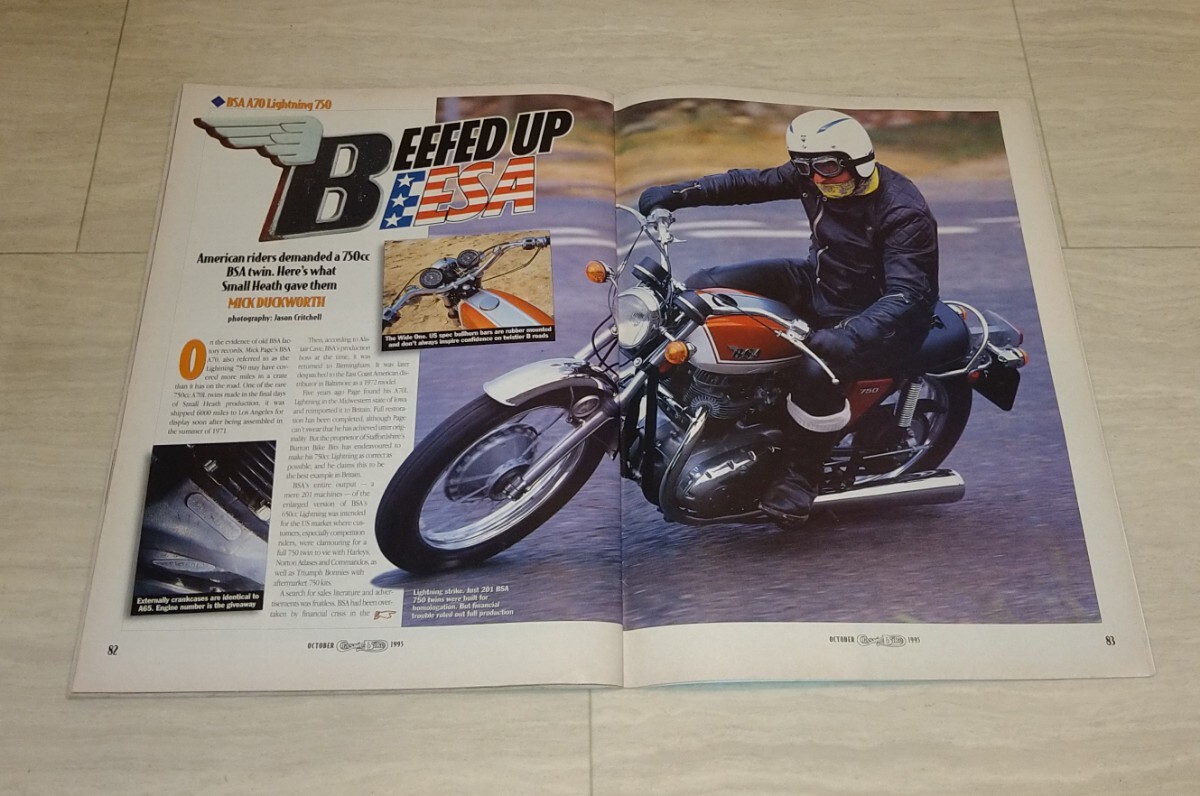 1995年物 英国二輪誌 Classic Bike Norton International ヤマハXT500 ホンダCB350K1 ...