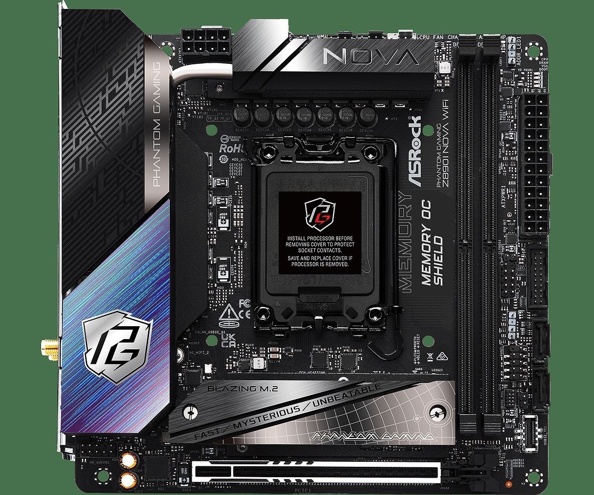 ASRock Z890I Nova WiFi Mini-ITX LGA1851 マザーボード Core Ultra Series2対応 245K 265K 285K Thunderbolt4 ...