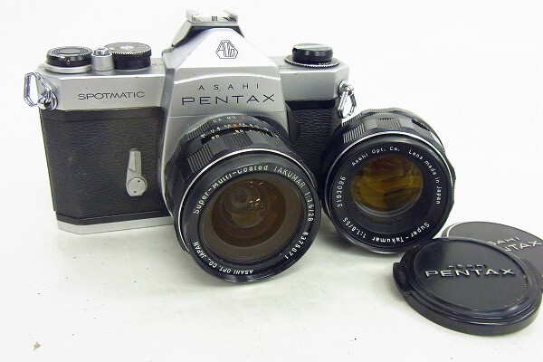 N923-N41C-136 PENTAX ペンタックス SP / PENTAX 1：3.5/28 1：1.8/55 フィルムカメラ 現状品② ...