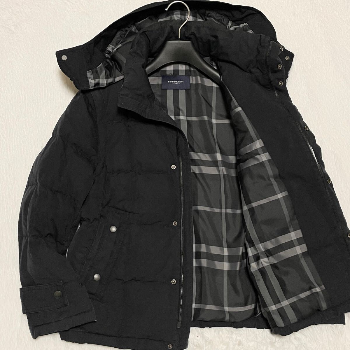 バーバリーロンドン 至高6WAY BURBERRY LONDON ダウンジャケット ベスト ノバチェック 高級シルク ふわふわフェザー ...