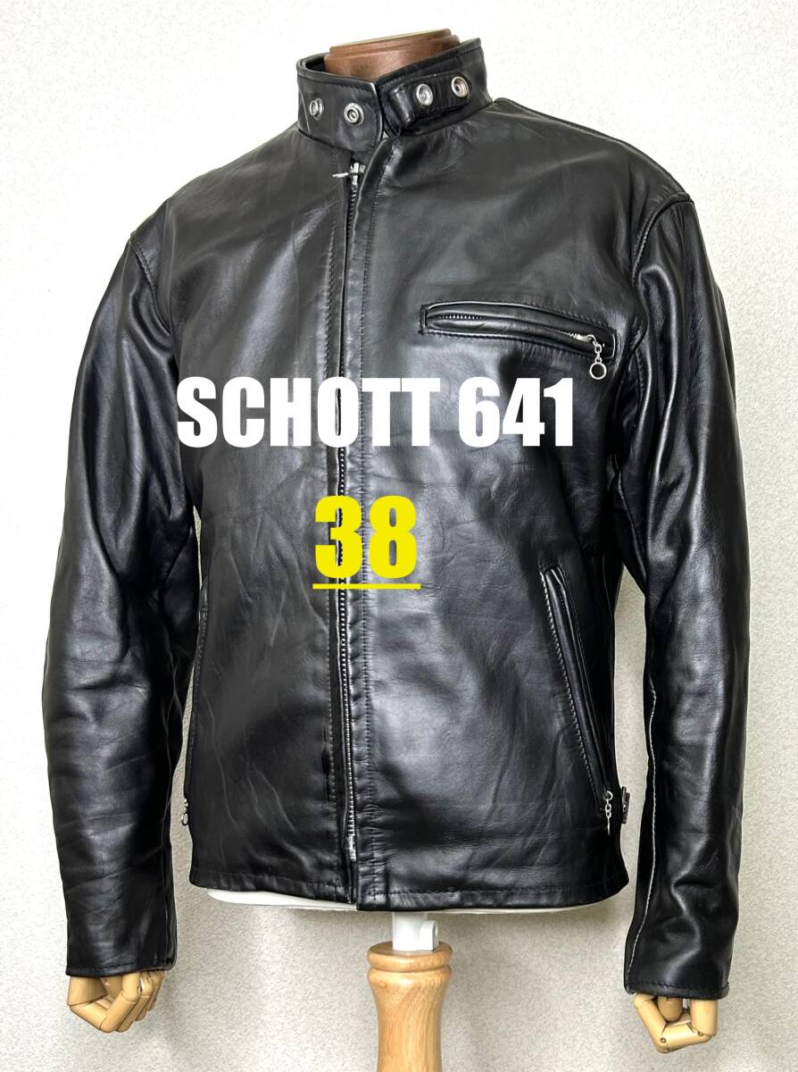 ⑨schott 641 38 ライナー付 米国製シングルライダース 牛革ジャン ハーレーgpz(ライダースジャケット)｜売買されたオークション情報、yahooの商品情報をアーカイブ公開 ...