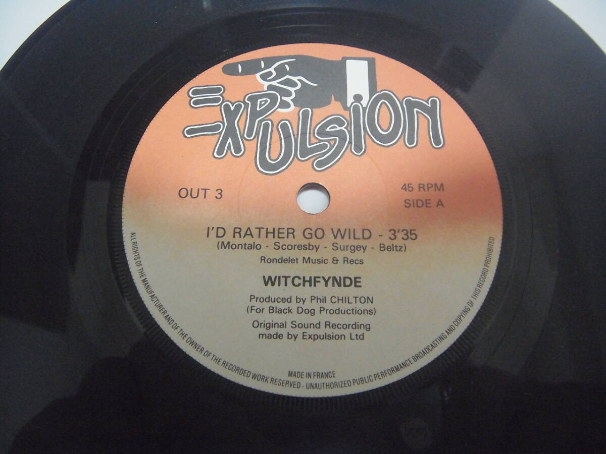 UK盤 WITCHFYNDE I'd Rather Go Wild/Cry Wolf Expulsion OUT 3 NWOBHM Iron ...
