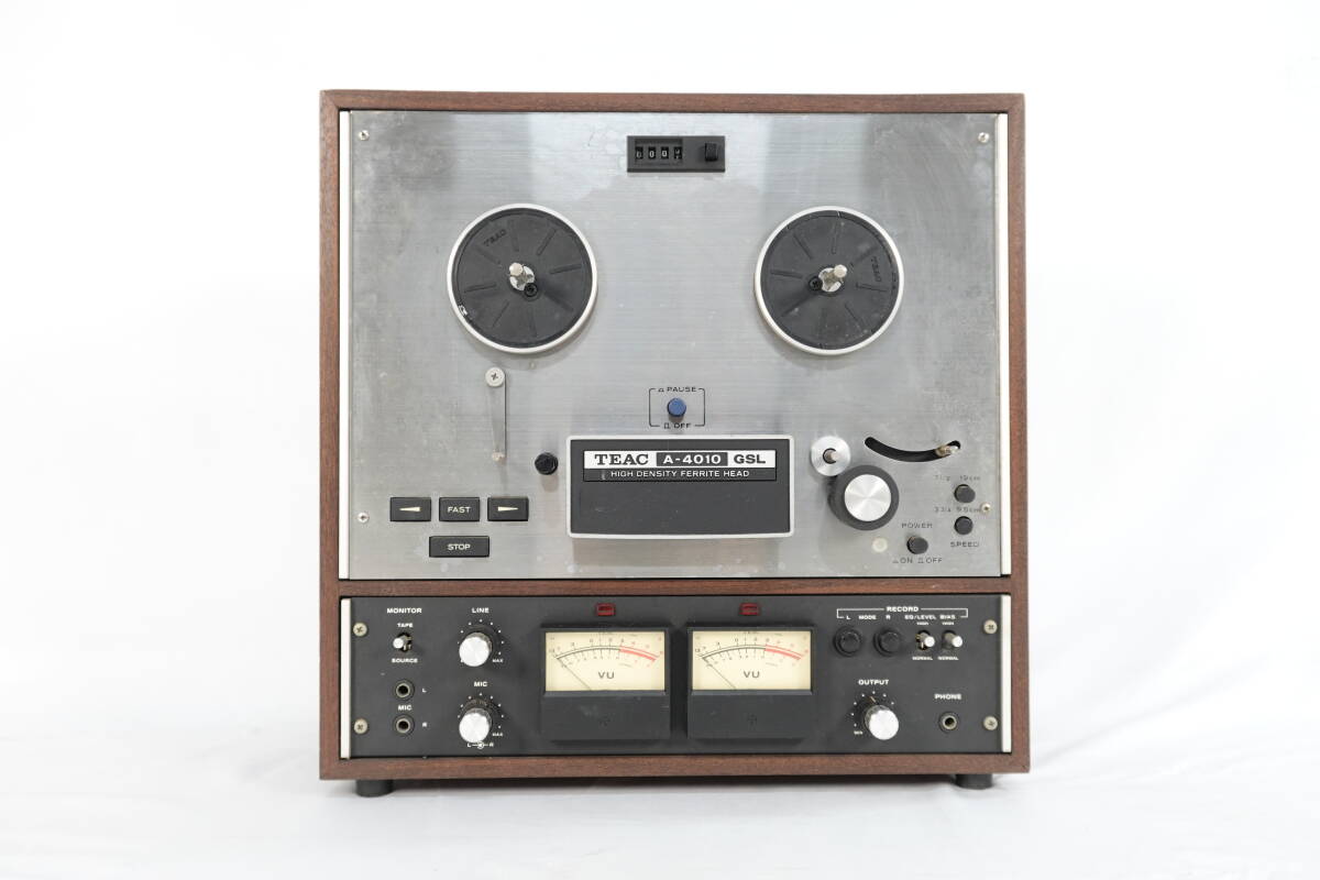 TEAC A-4010GSL オープンリールデッキ ティアック オーディオ機器 通電のみ確認済み テープ コード付き(オープンリールデッキ ...