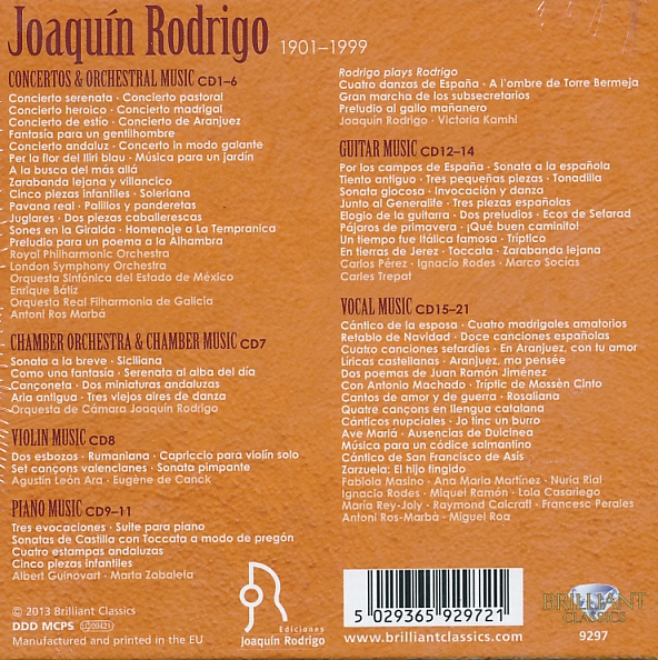 ロドリーゴ大全集 Joaquin Rodrigo Edition 21枚組(コンピレーション、オムニバス)｜売買されたオークション情報 ...