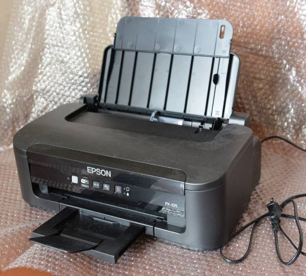 エプソン インクジェットプリンター PX-105 ほぼ 純正インクも 保証書付 保証期間内 A4プリンタ EPSON 4色インク 低コスト ...