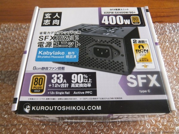 玄人志向 SFX電源 KRPW-SX400W/90+ 80Plus Gold 400W(350W～)｜売買されたオークション情報、yahooの ...