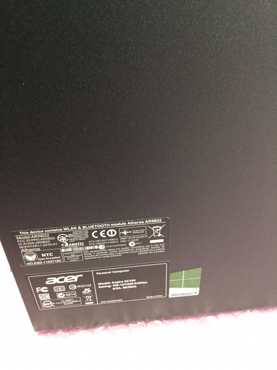 ジャンク品 デスクトップパソコン ACER AR5B22 HDDなし メモリ無し 1円スタート 1204④(パソコン単体)｜売買された ...