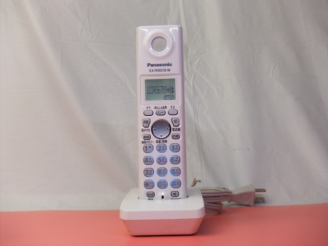 パナソニック 増設子機 KX-FKN518-W 純正バッテリ- / KX-FAN51 純正充電器/PNLC1018 管理No.CH010 ...