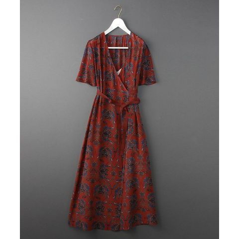 6 ROKU BEAUTY&YOUTH SILK PRINT ONE PIECE 38(ワンピース)｜売買されたオークション情報、yahooの ...