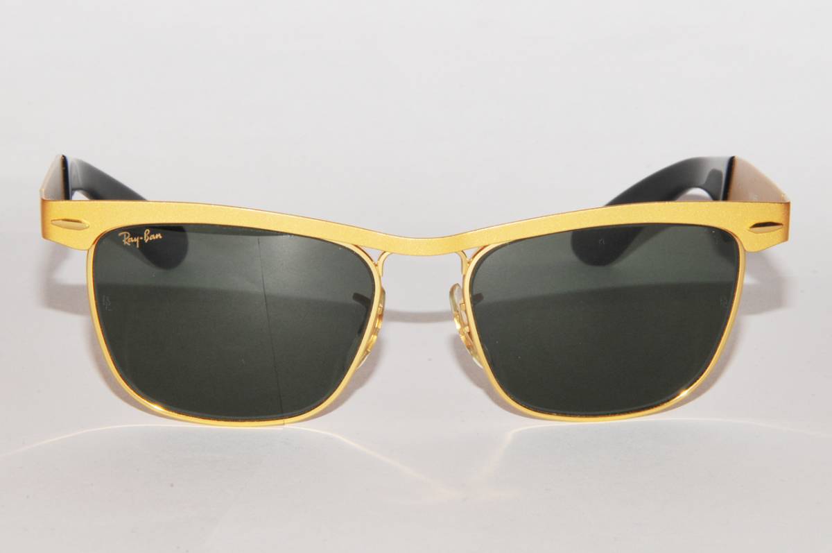 B&L Ray-Ban Wayfarer Metal Deluxe ウェイファーラー メタル デラックス W1309 Gold/G15 極上品 ...