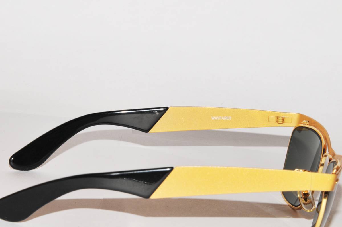 B&L Ray-Ban Wayfarer Metal Deluxe ウェイファーラー メタル デラックス W1309 Gold/G15 極上品 ...