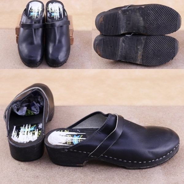A142 北欧ビンテージ TORPATOFFELN サボ クロッグ 黒/ブラック ユニセックス サイズ42 26cm(26.0cm)｜売買され ...