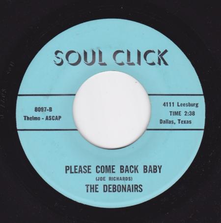 The Debonairs / Please Come Back Baby b/w Untrue Woman Soul Click warp ...