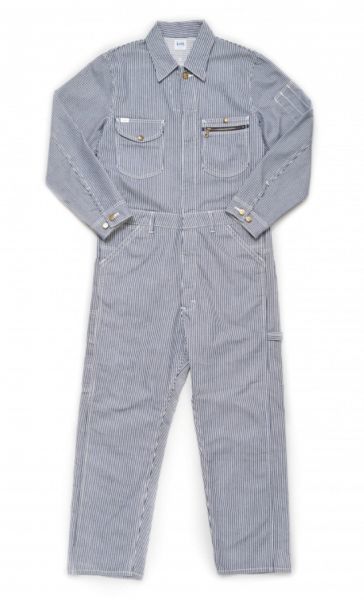 Lee ユニオンオールヒッコリーストライプオールインワンL/リーツナギつなぎメンズLWU39001作業着UNIONALLSジーンズ(その他 ...