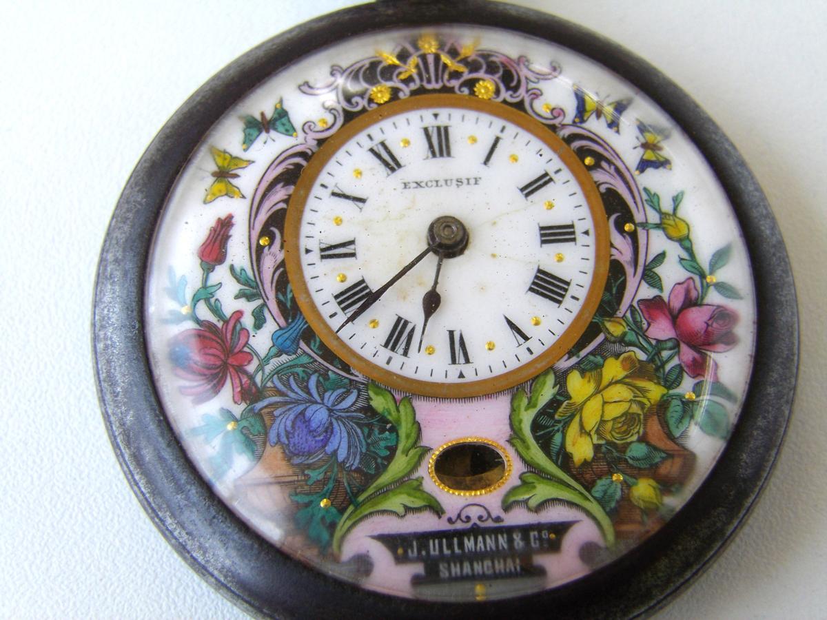 P3004-131広64599 EXCLUSIF J.ULLMANN&Co SHANCHAI 懐中時計 オープンフェイス(手巻き)｜売買された ...