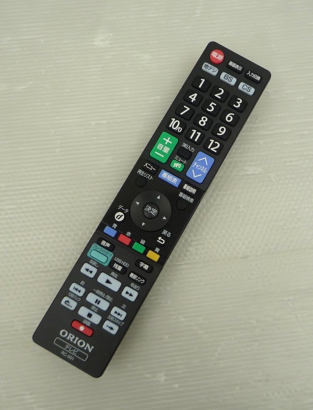 ORION/オリオン 純正テレビ用リモコン RC001/ブラック/TV/3FB/y2i1544(リモコン)｜売買されたオークション情報 ...