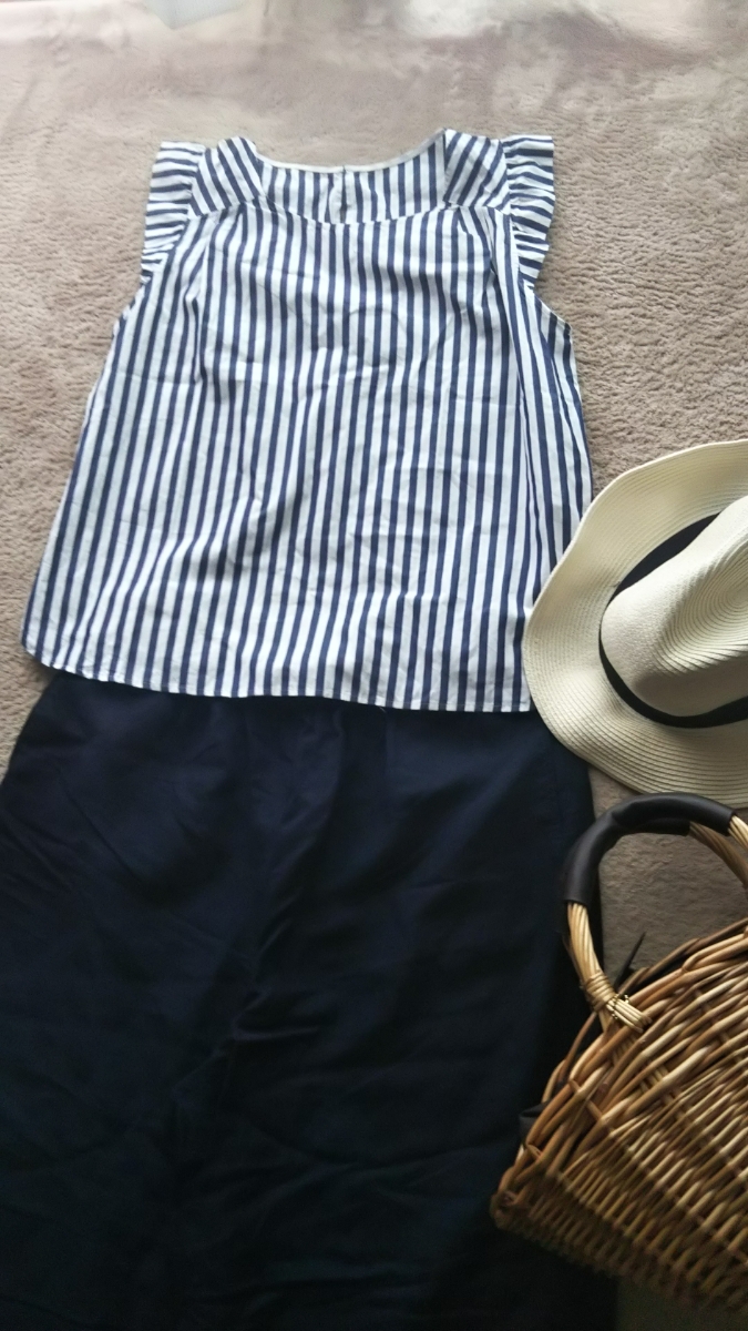 simplicite ストライプ ノースリーブブラウス(ノースリーブシャツ一般)｜売買されたオークション情報、yahooの商品情報をアーカイブ公開 - オークファン（aucfan.com）