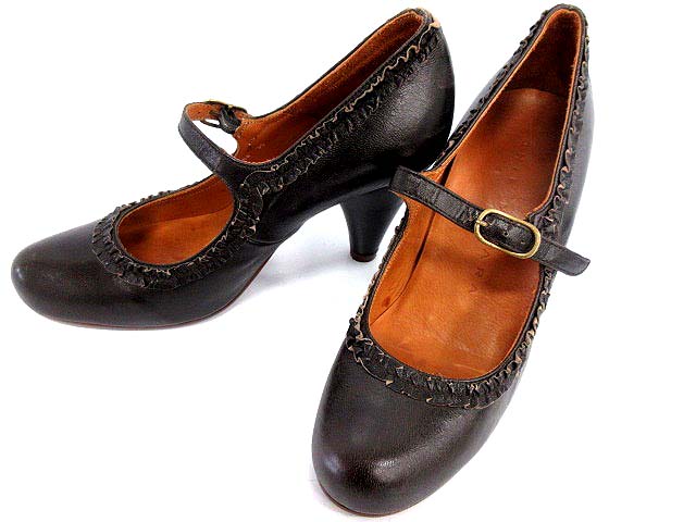 チエミハラ CHIE MIHARA パンプス ストラップ レザー 35 茶(ブラウン系)｜売買されたオークション情報、yahooの商品情報をアーカイブ公開 - オークファン（aucfan.com）