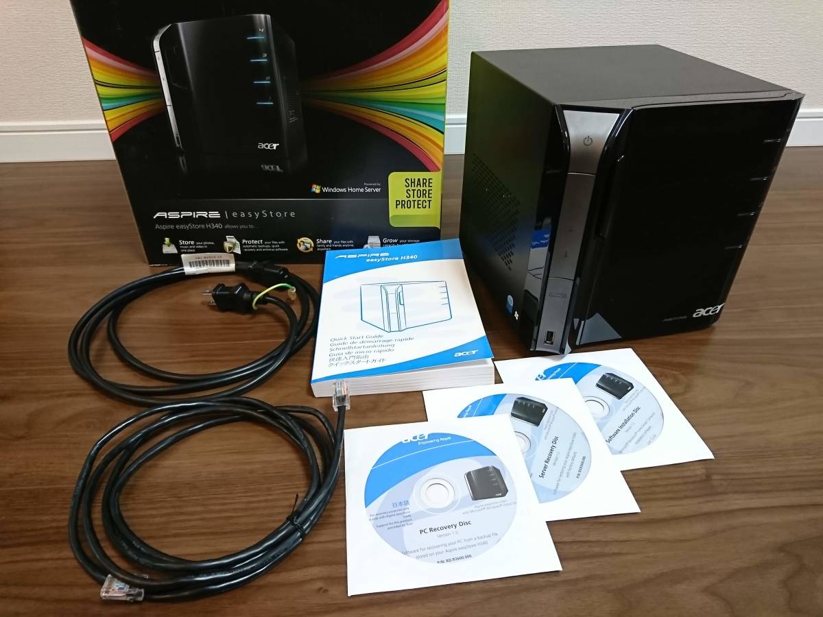 良品 acer Aspire easyStore H340 品番：H340-S1 Windows Home Serve ホームサーバー NAS ...
