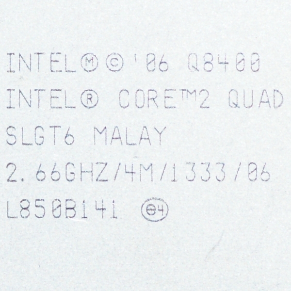 \2 500 Core2Quad Q8400 R0 SLGT6 クーラー等リテールパッケージ付き Yorkfileld 2.66GHz L2 ...