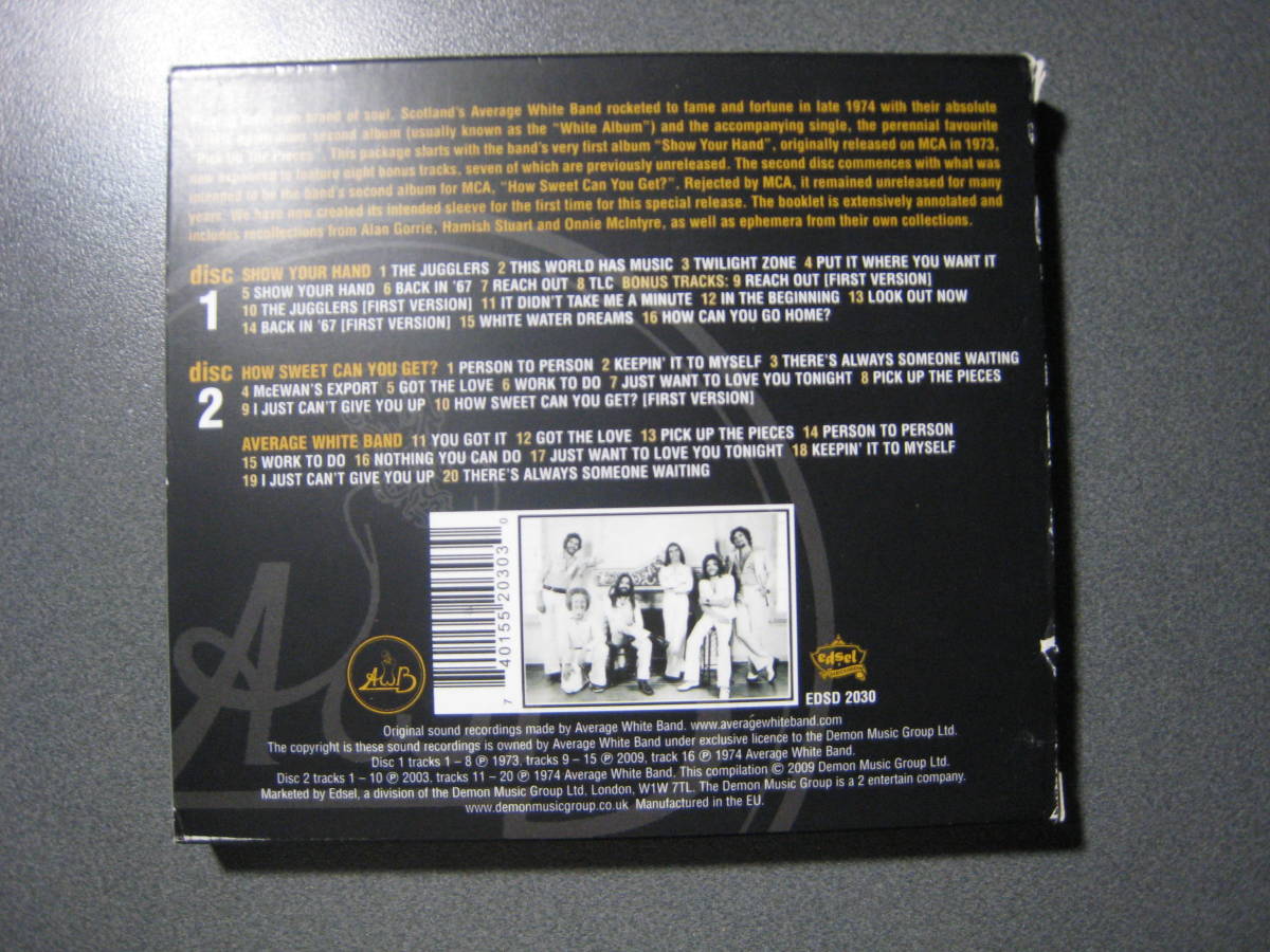 2枚組 Average White Band - Show Your Hand / How Sweet Can You Get / Average White Band 2009 UK盤 ...