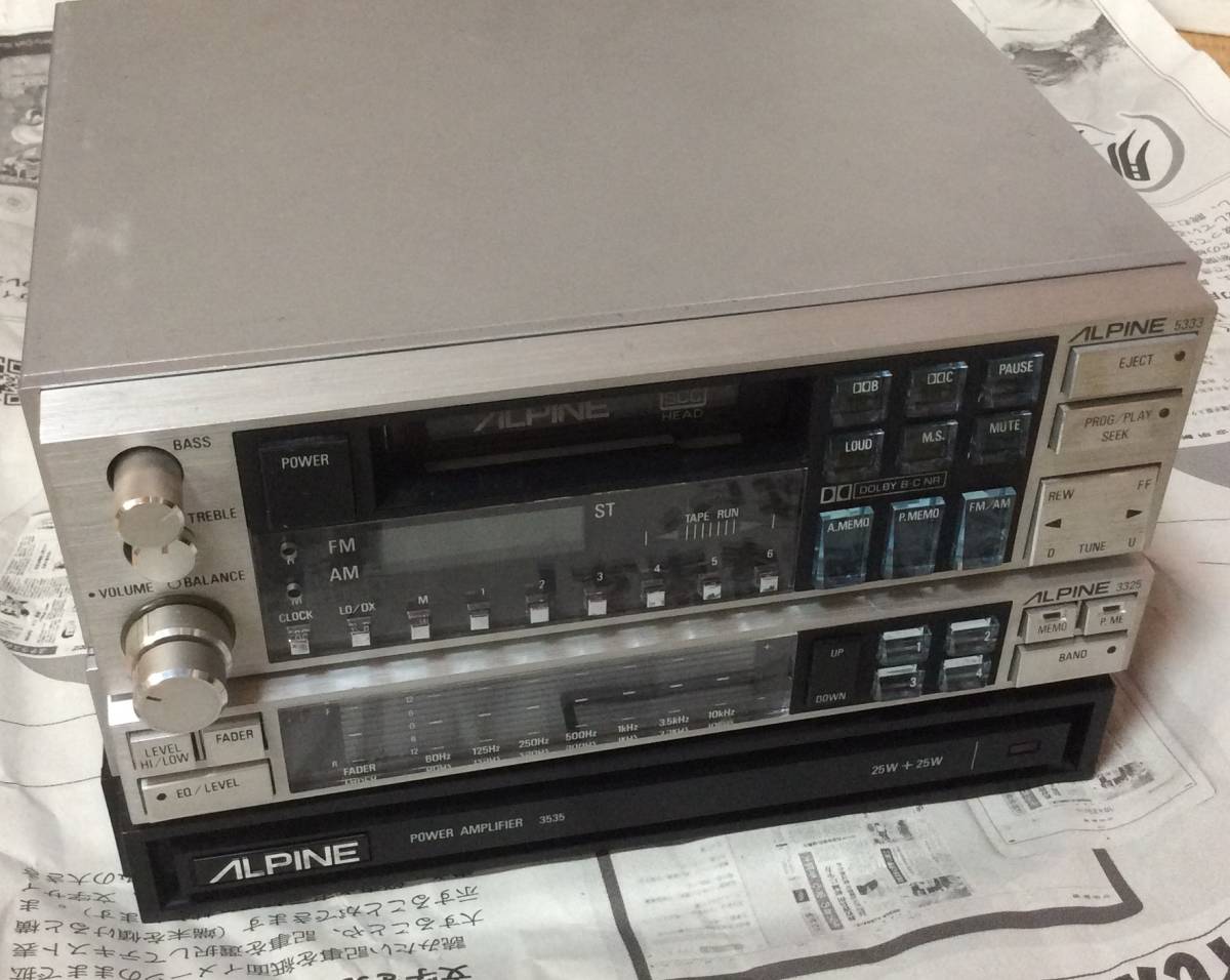 ALPINE アルパイン 5333 3325 3535 カセットデッキ アンプ イコライザー(テープデッキ)｜売買されたオークション情報 ...
