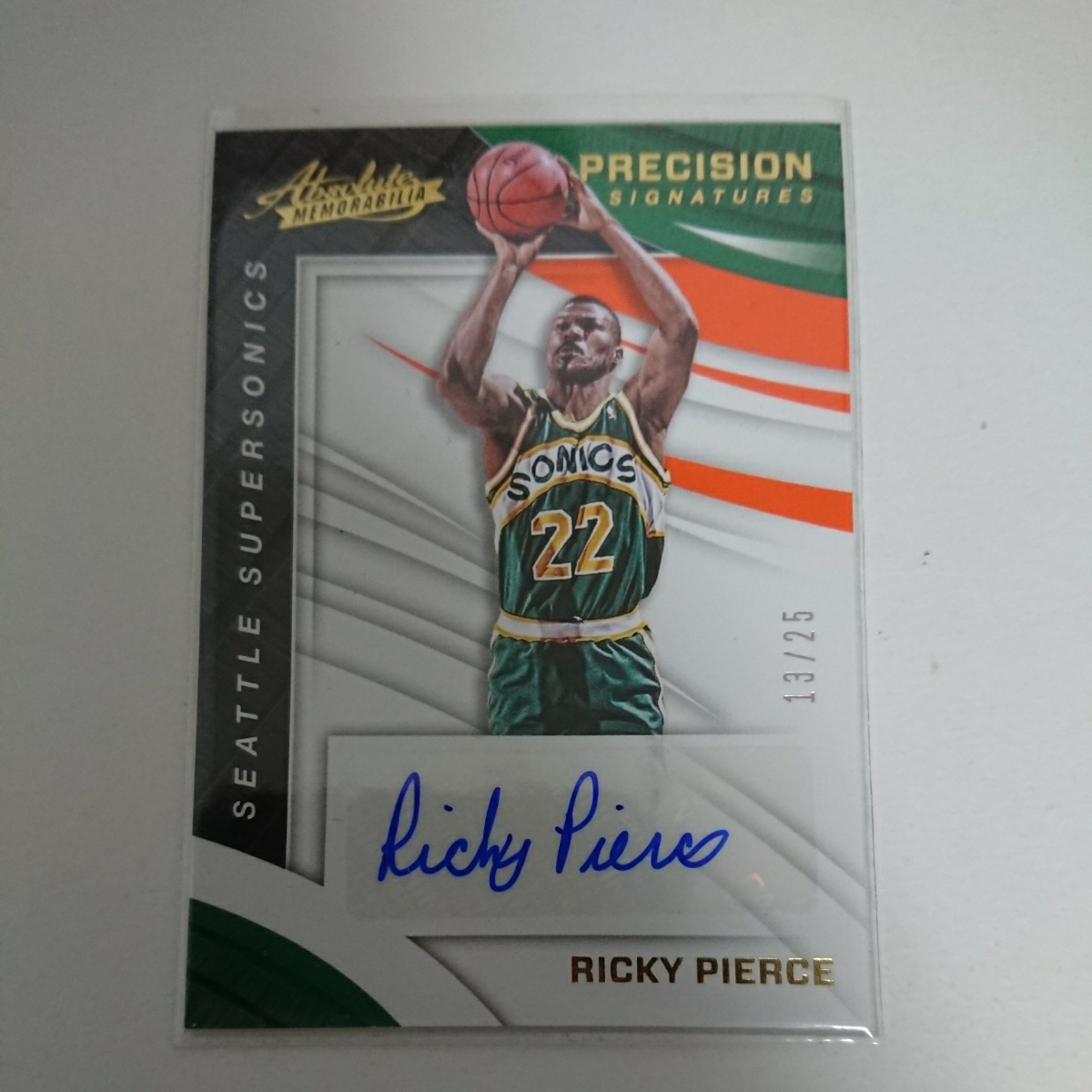 2017-18 Panini Absolute Precision Signatures Ricky Pierce Seattle ...