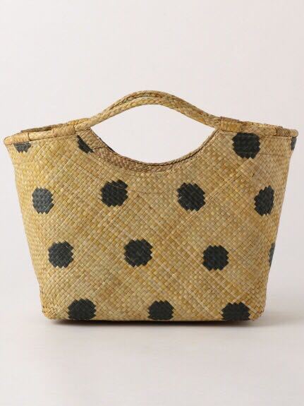 ジュエルチェンジズ banago バナゴ かごトートバッグ ストローバッグ ドット柄 ムーニュ MUUN(ドゥーズィエム クラス)｜売買された ...
