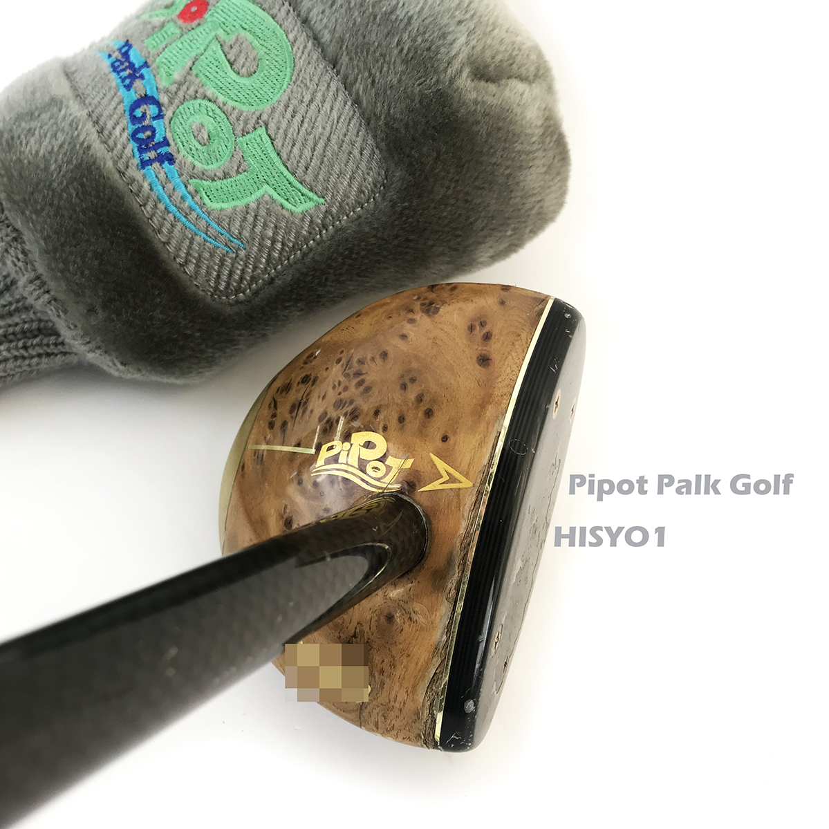 レア Pipot ピポット パークゴルフ クラブ こぶ 瘤 HISYO1 左利き カバー付き カーボン シャフト IPGA 認定 WOOD ...