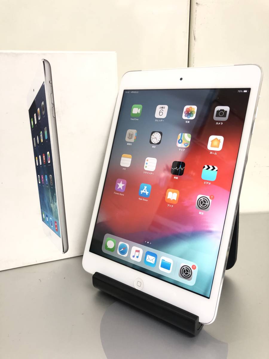 au iPad mini 2 16GB Silver Wi-Fi+Cellular A1490 ME814JA/A 〇判定(iPad本体 ...