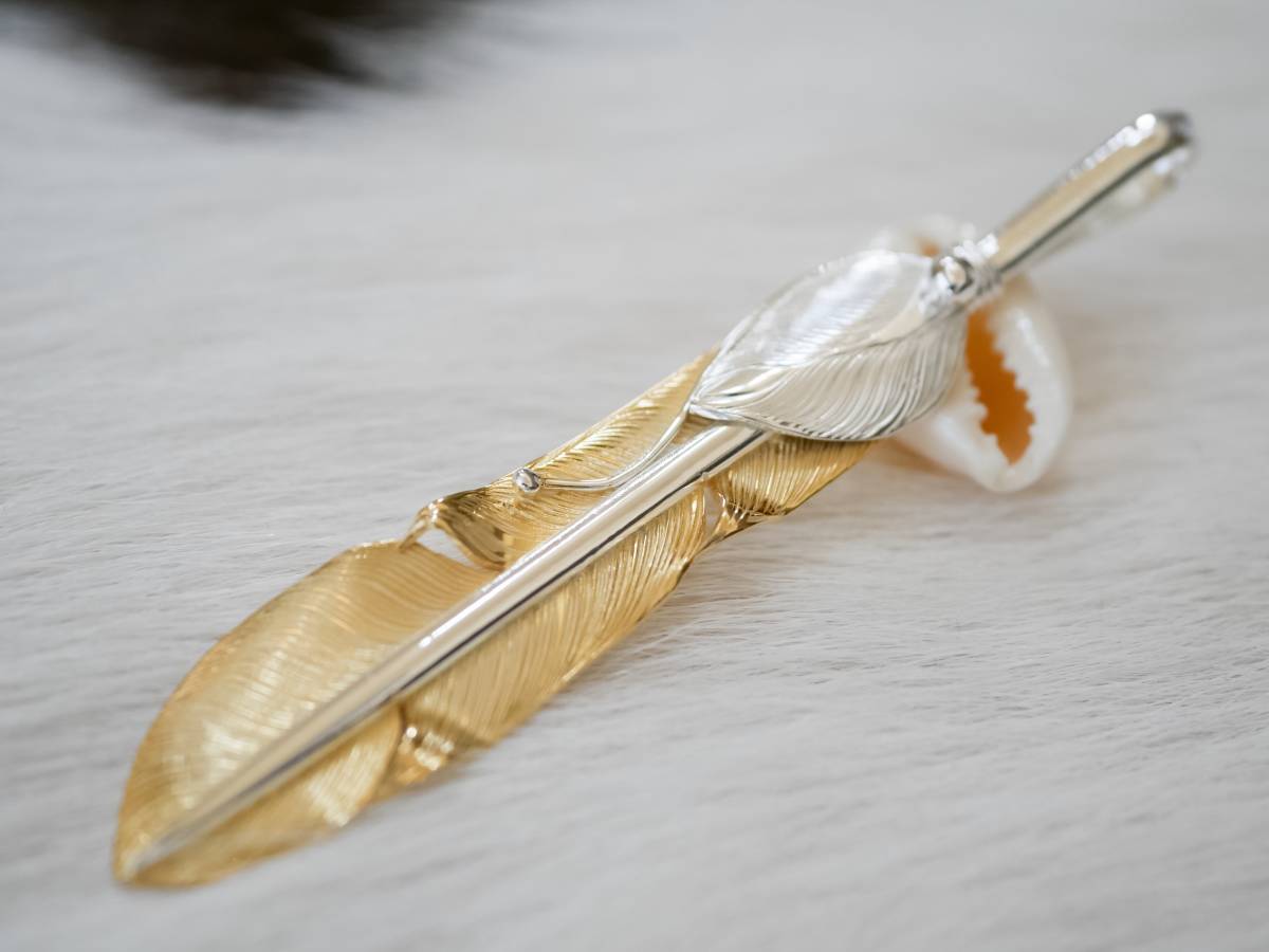 シルバ－925使用 フェザーモチーフ チャーム ペンダントトップ メンズ レディース インディアン シルバー 925 ゴールド 商品番号T214(シルバー)｜売買されたオークション情報 ...