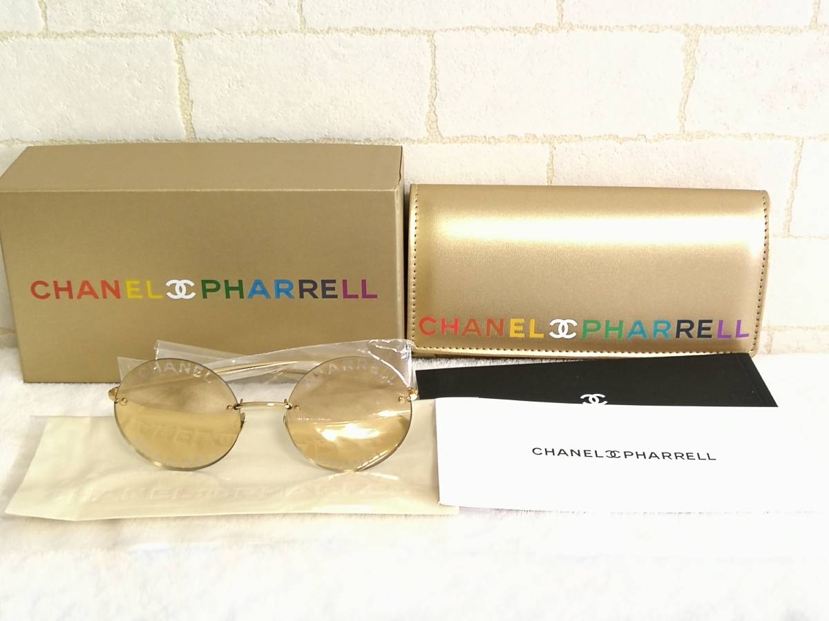 CHANEL Pharrell サングラス ゴールド フレーム シャネル ファレル coco スニーカー ビンテージ sunglasses ...
